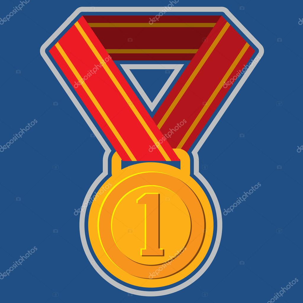 Medal for the first place, sports equipment. Stock Vector by ©filkusto ...