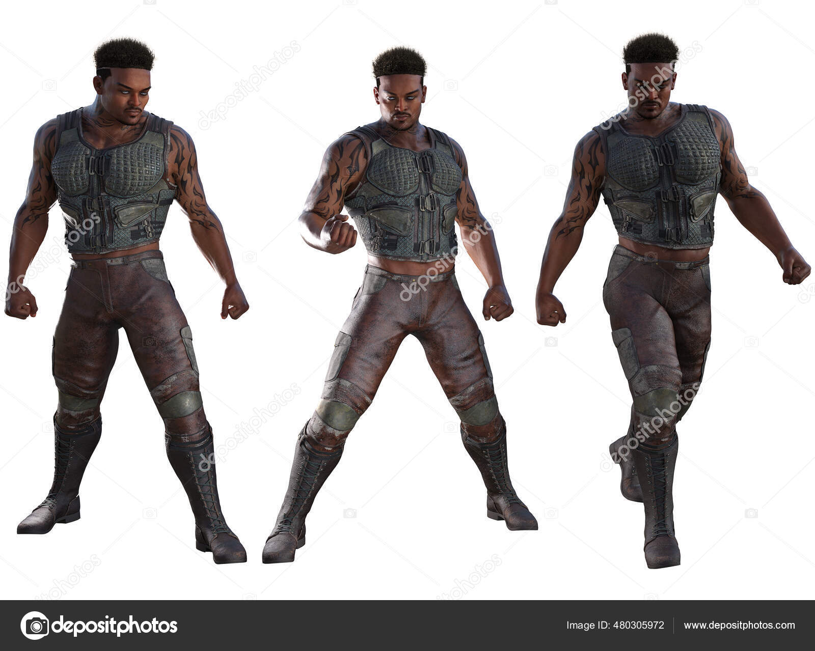 Marcus Ranger Poses White Background Stock Photo by ©TheStockLair 480305972