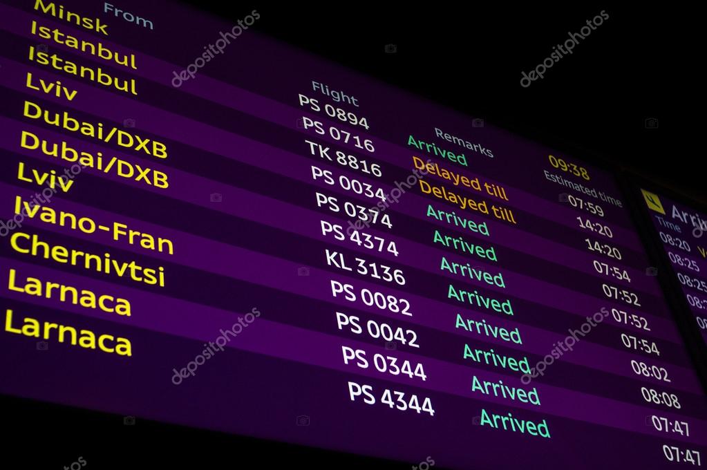 Arrivals and Departures Information Board — Stock Photo © LeitWolf ...