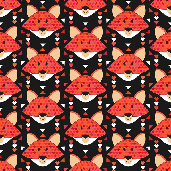 Fox seamless pattern Vector Art Stock Images | Depositphotos