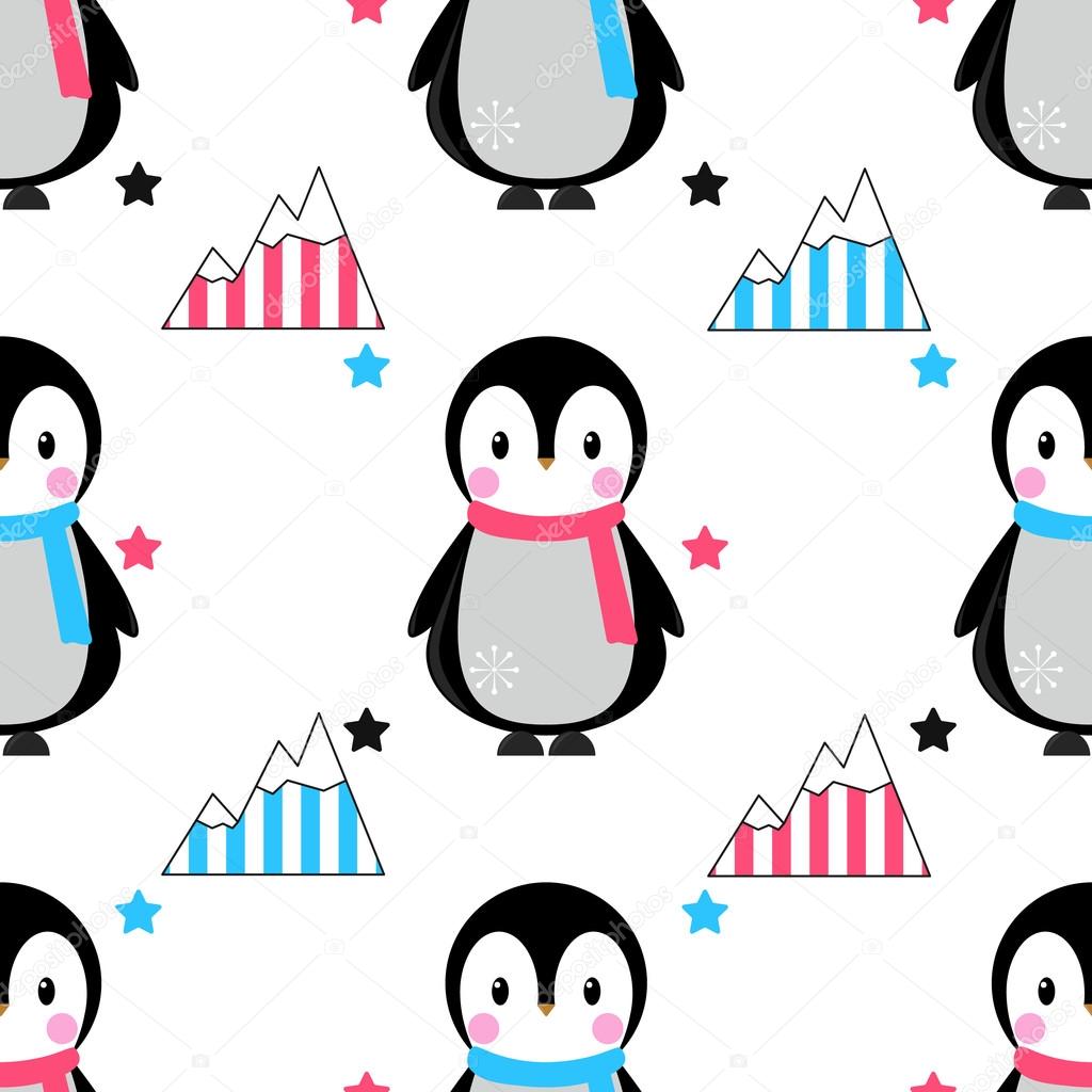 Seamless penguin pattern Stock Vector Image by ©RitaMalinina #97575782