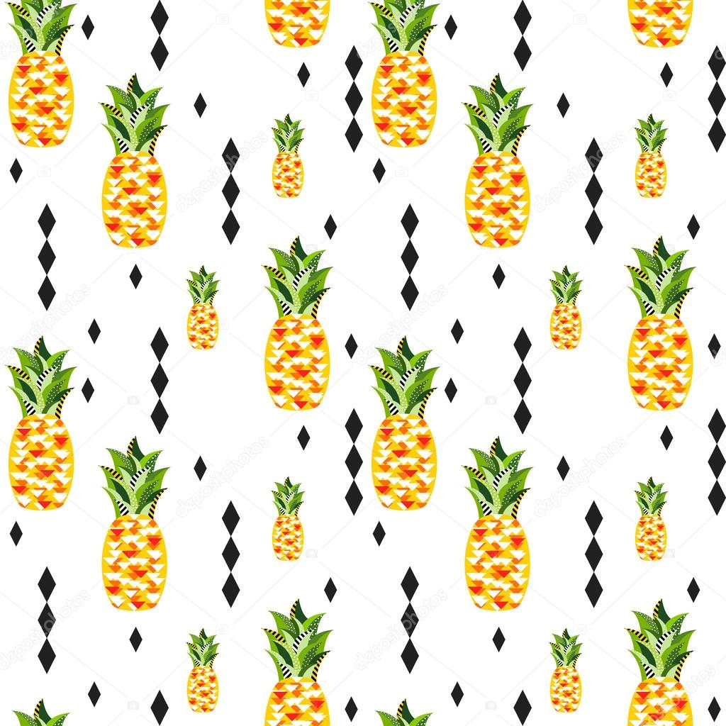 Seamless vector pineapple pattern Stock Vector Image by ©RitaMalinina ...