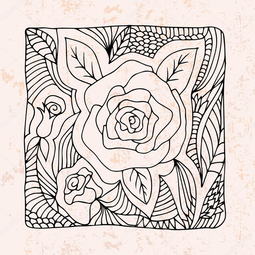 Zentangle Rose
