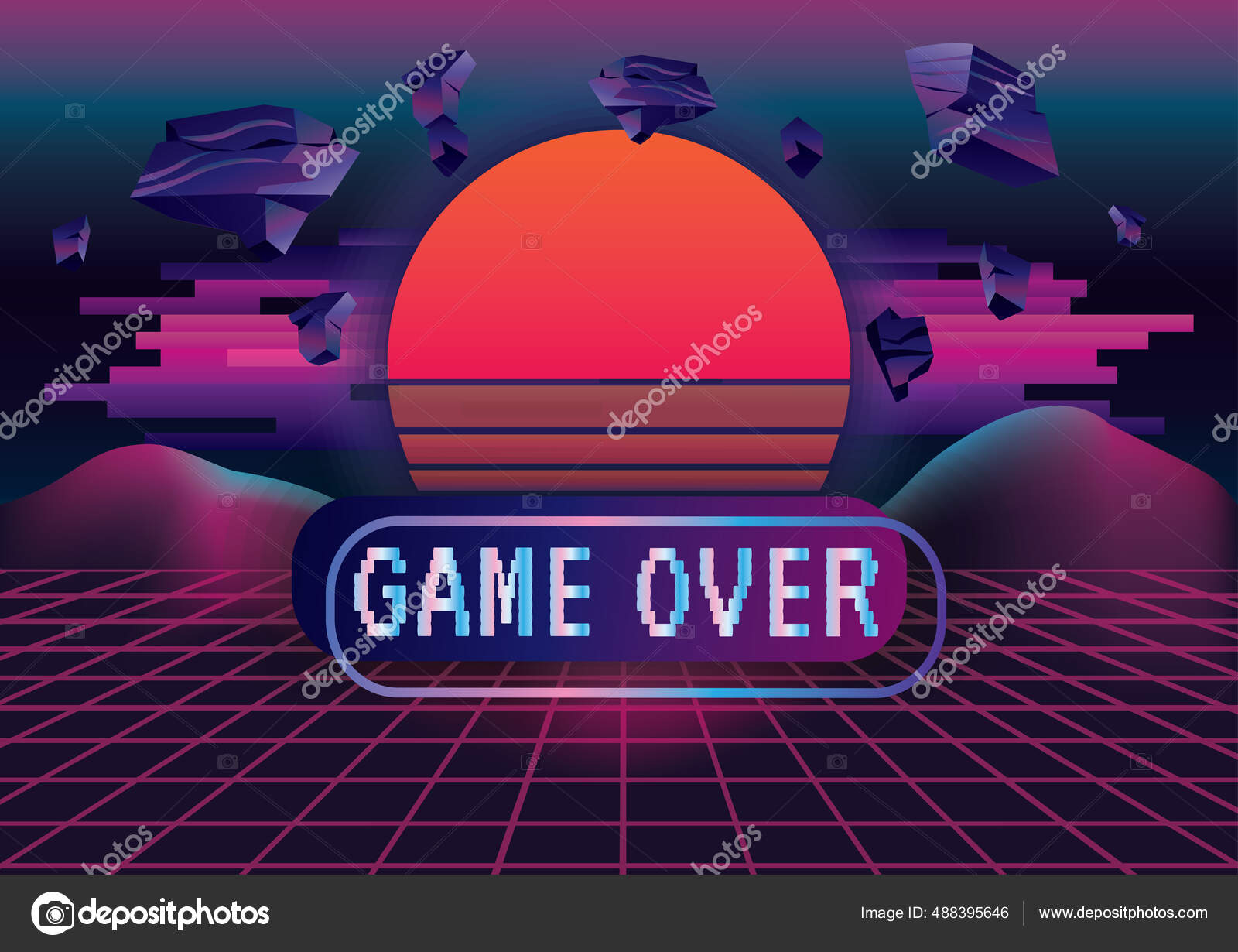 Game Zone Game Icon Background Vector Stock Vector by ©koontmwc 488395646