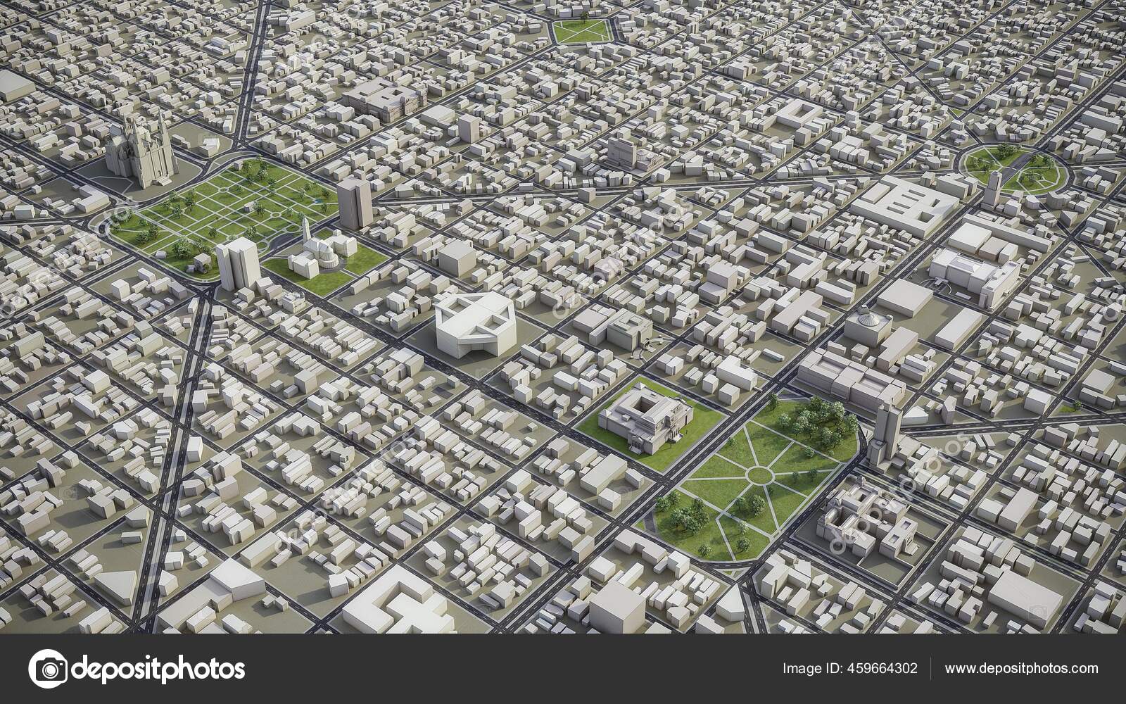 Plata Representación Aérea Modelo Ciudad: fotografía de stock © 3d_city ...