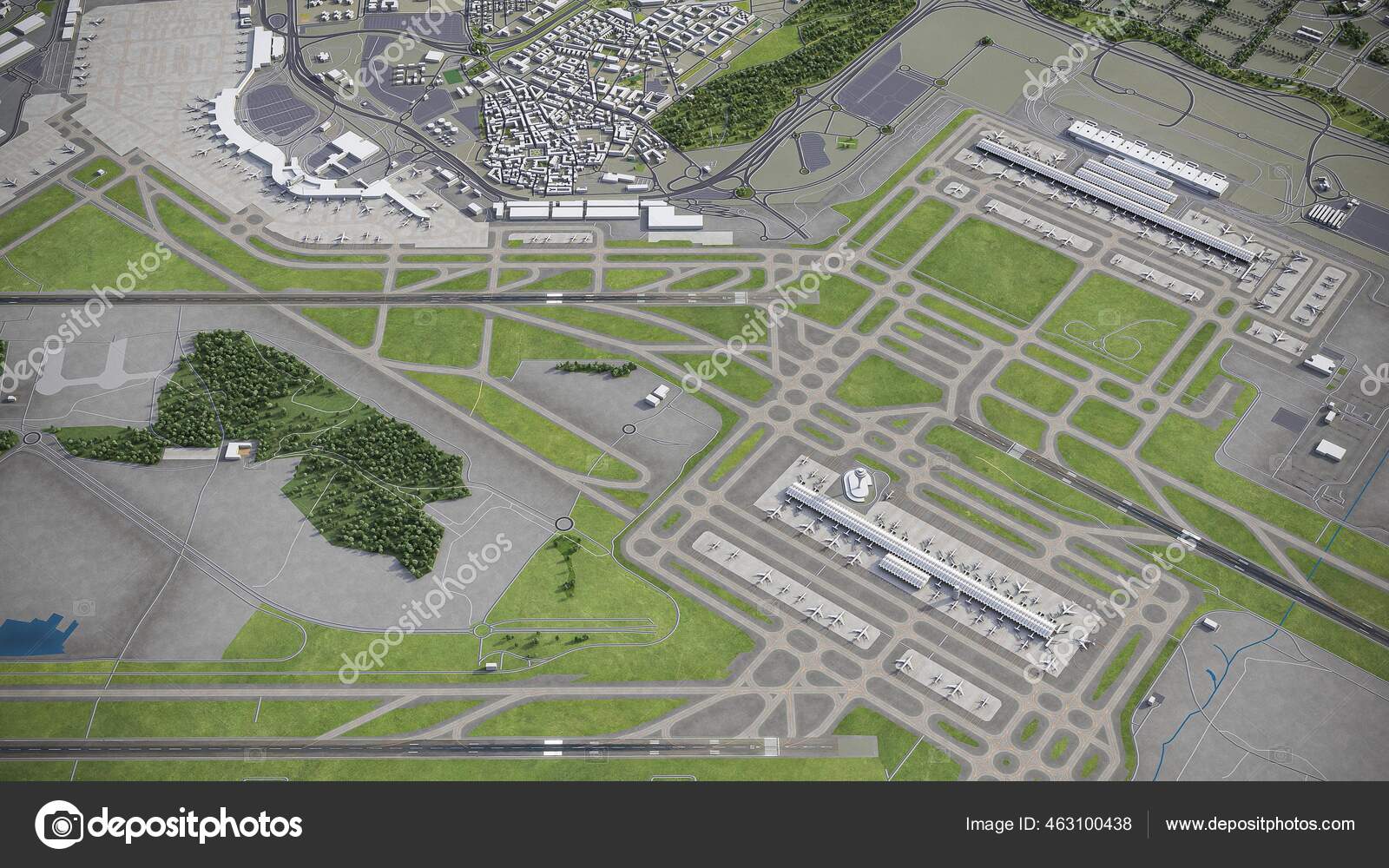 Aeropuerto Madrid Barajas Representación Aérea Modelo — Foto de stock ...