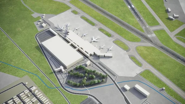 Madison Dane County Airport - Modelo 3D de representación aérea 2024