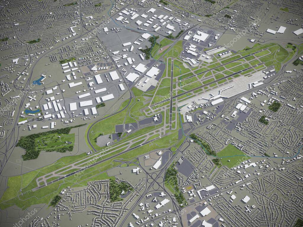 Aeropuerto Internacional de St Louis Lambert - STL - Modelo 3D de ...