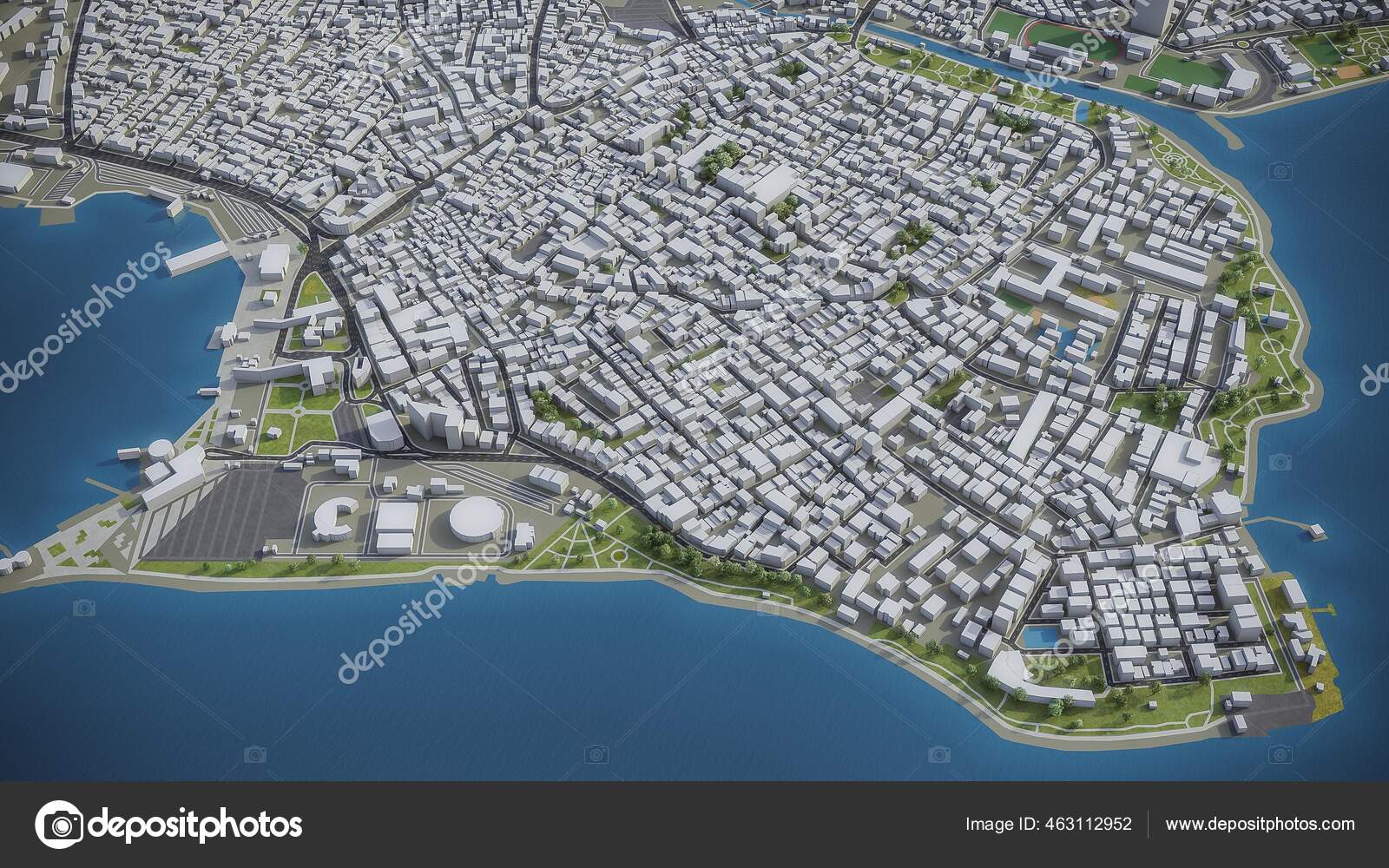 Istanbul Model Aerial Rendering — Stock Photo © 3d_city_models #463112952