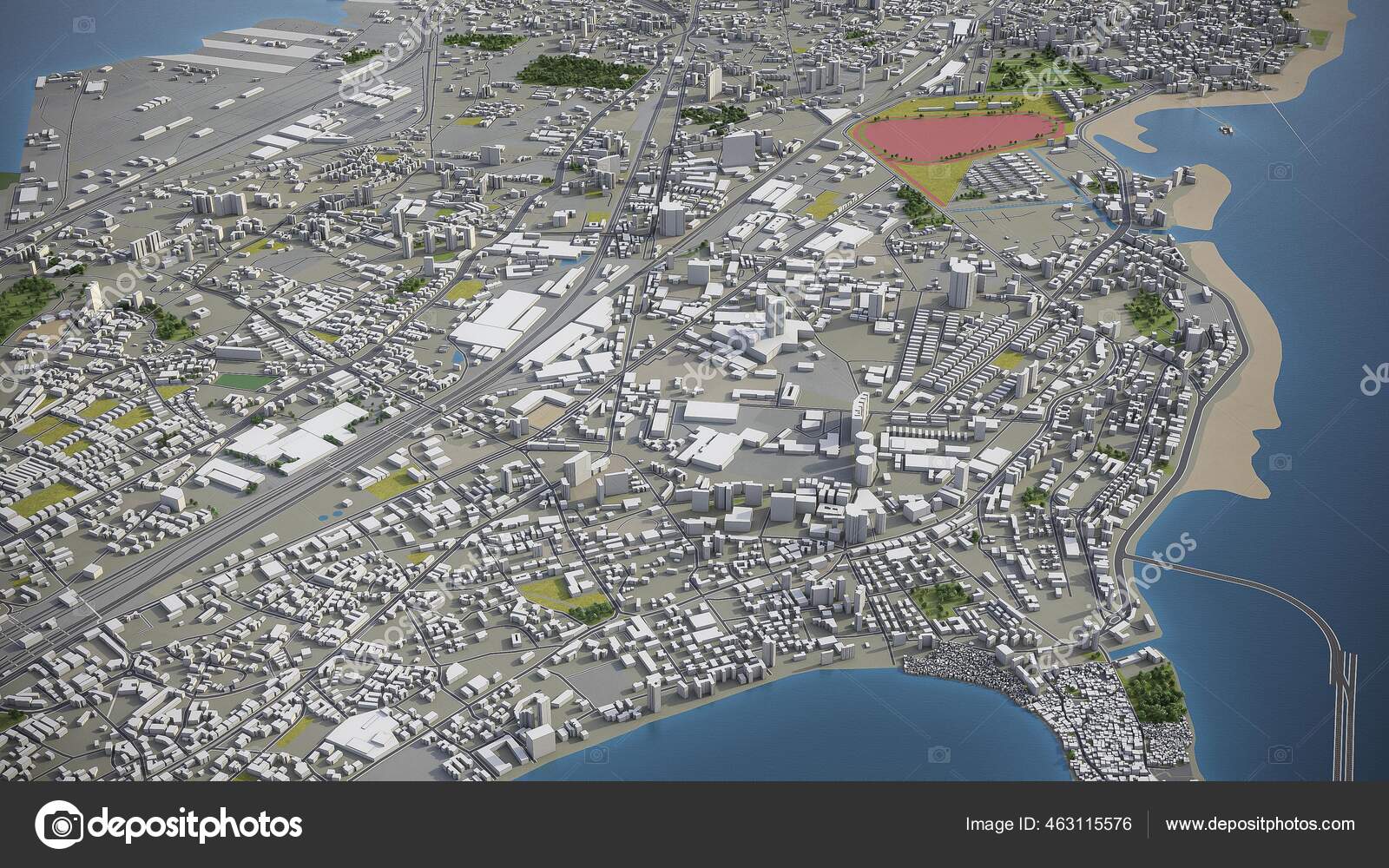 Mumbai Model Aerial Rendering — Stock Photo © 3d_city_models #463115576