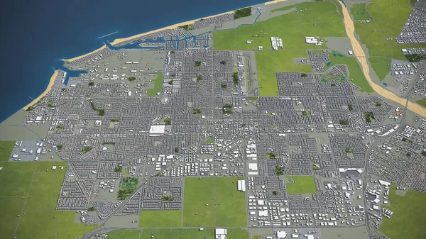 City rendering aerial Stock Photos, Royalty Free City rendering aerial ...