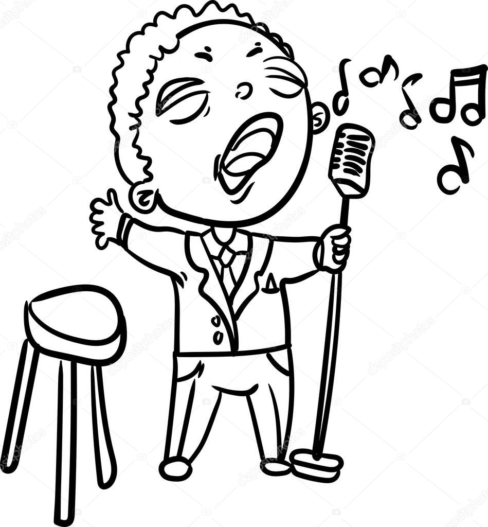 Karaoke Colorear Cantar Zingen Kleurplaat Singen Malvorlage Singer ...