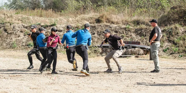 Group Students Training Handling Shooting Shooting Range Stock Photo by ...