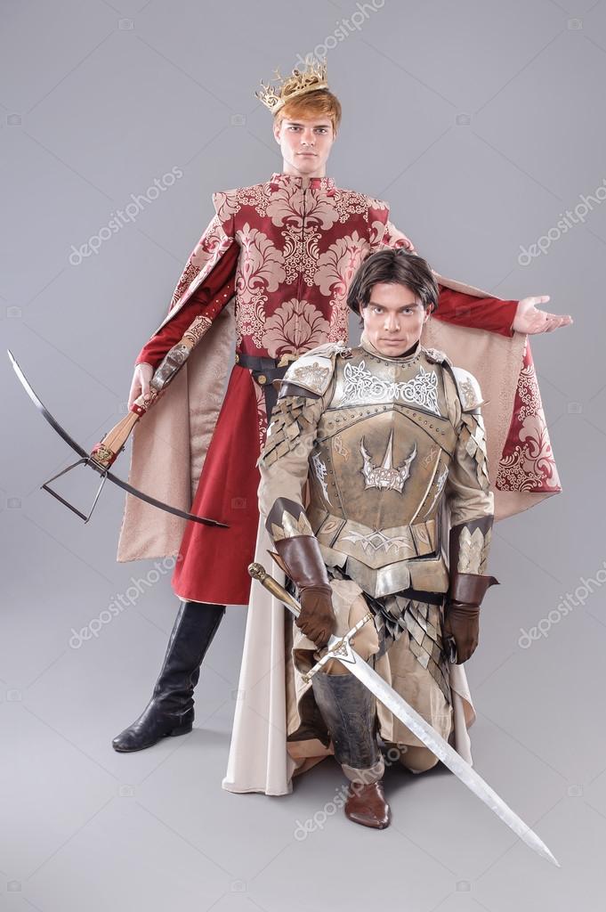 Medieval King And Medieval Knight — Stock Photo © guruxox #84485892