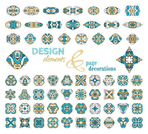 Set of square geometric ornaments. Stock Vector Image by ©Maljuk #100322804