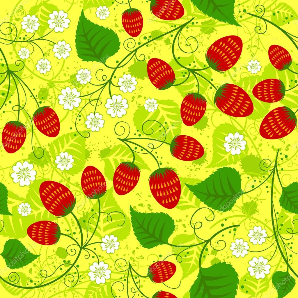 Seamless strawberry pattern. Stock Vector Image by ©Maljuk #73530611