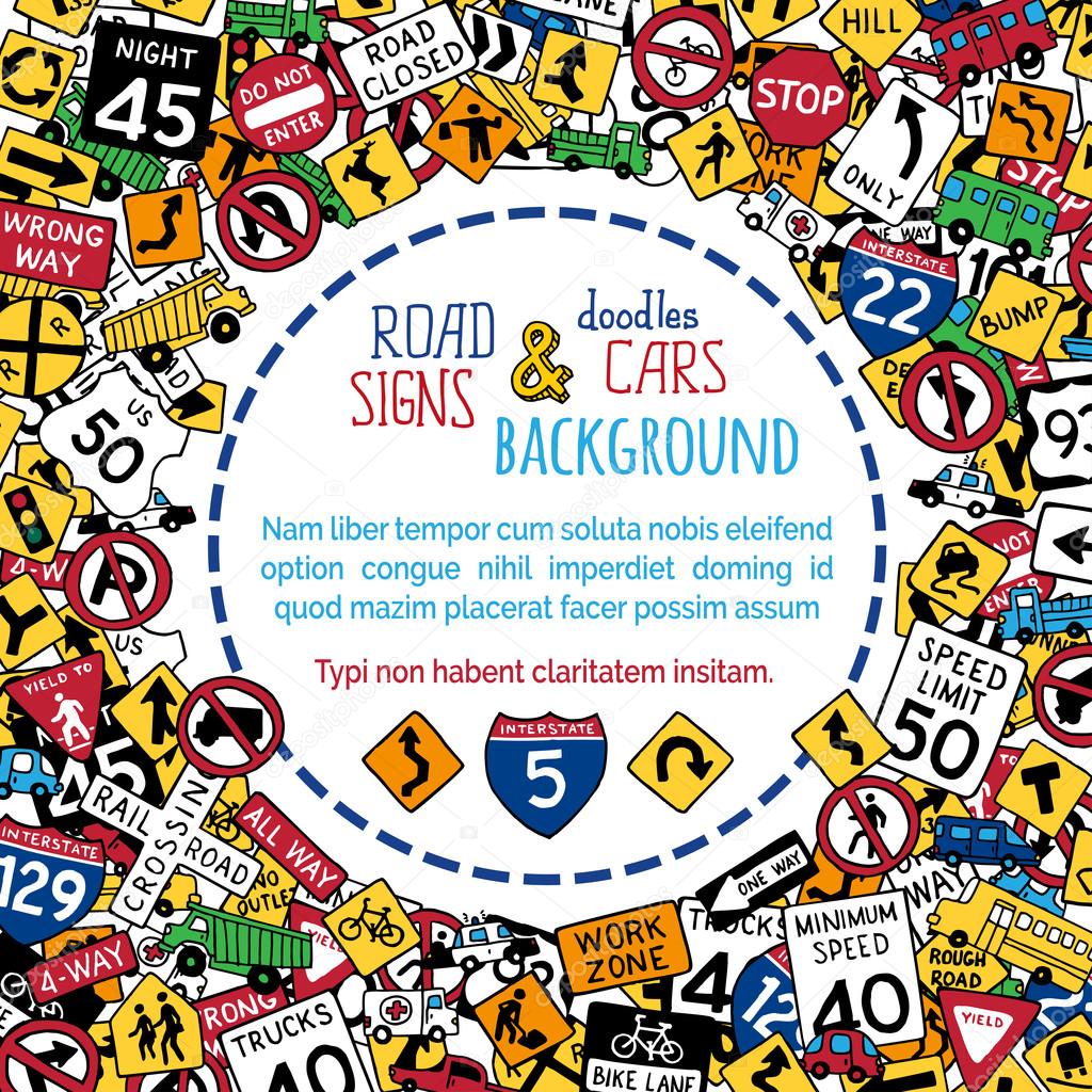 Hand-drawn road signs Stock Vector Image by ©Maljuk #85792470