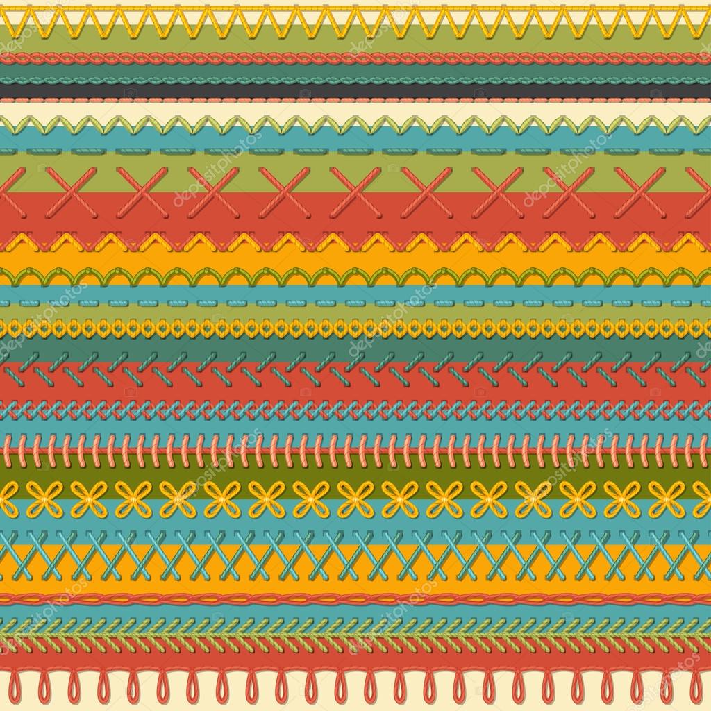 Seamless sewing pattern. Stock Vector Image by ©Maljuk #85793688