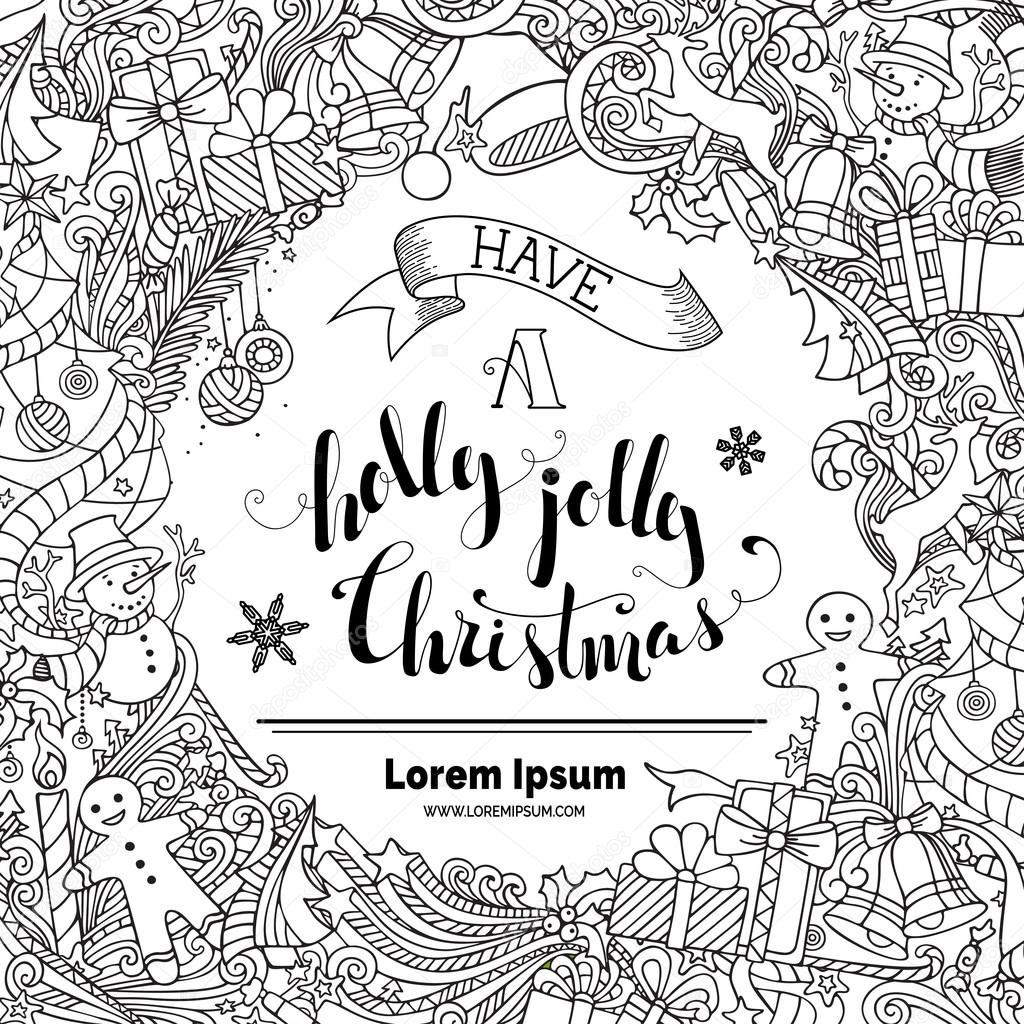 Have a Holly Jolly Christmas! Stock Vector Image by ©Maljuk #91684540