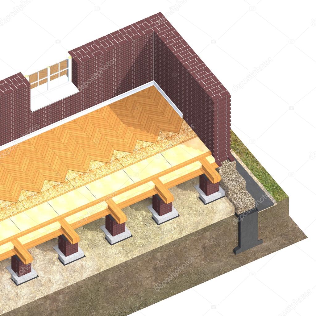 Cross section of brick house Stock Photo by ©Iegor.S 77315794