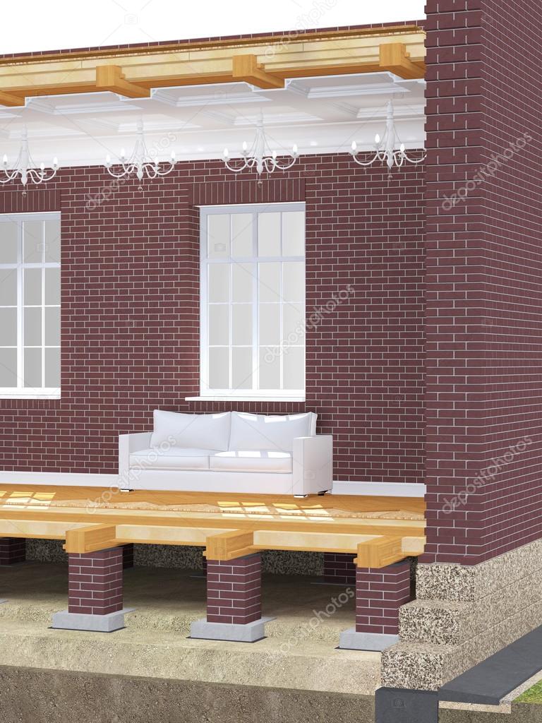 Cross section of brick house Stock Photo by ©Iegor.S 90158036