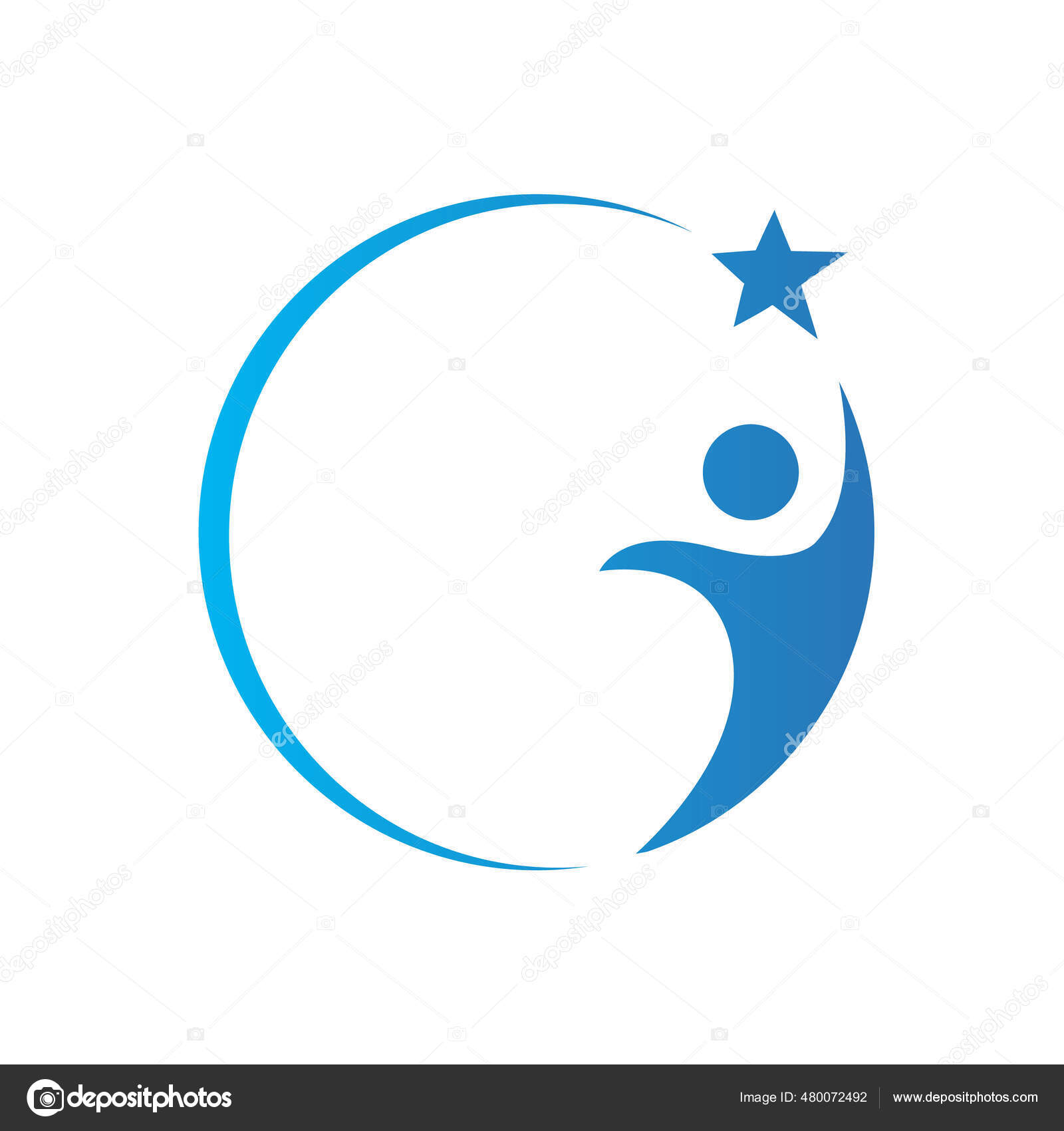 Children's Logo Jumps Star Stock Vector by ©abuzayd 480072492