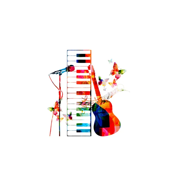 Colorful music concept piano and violoncello — Stock Vector ...