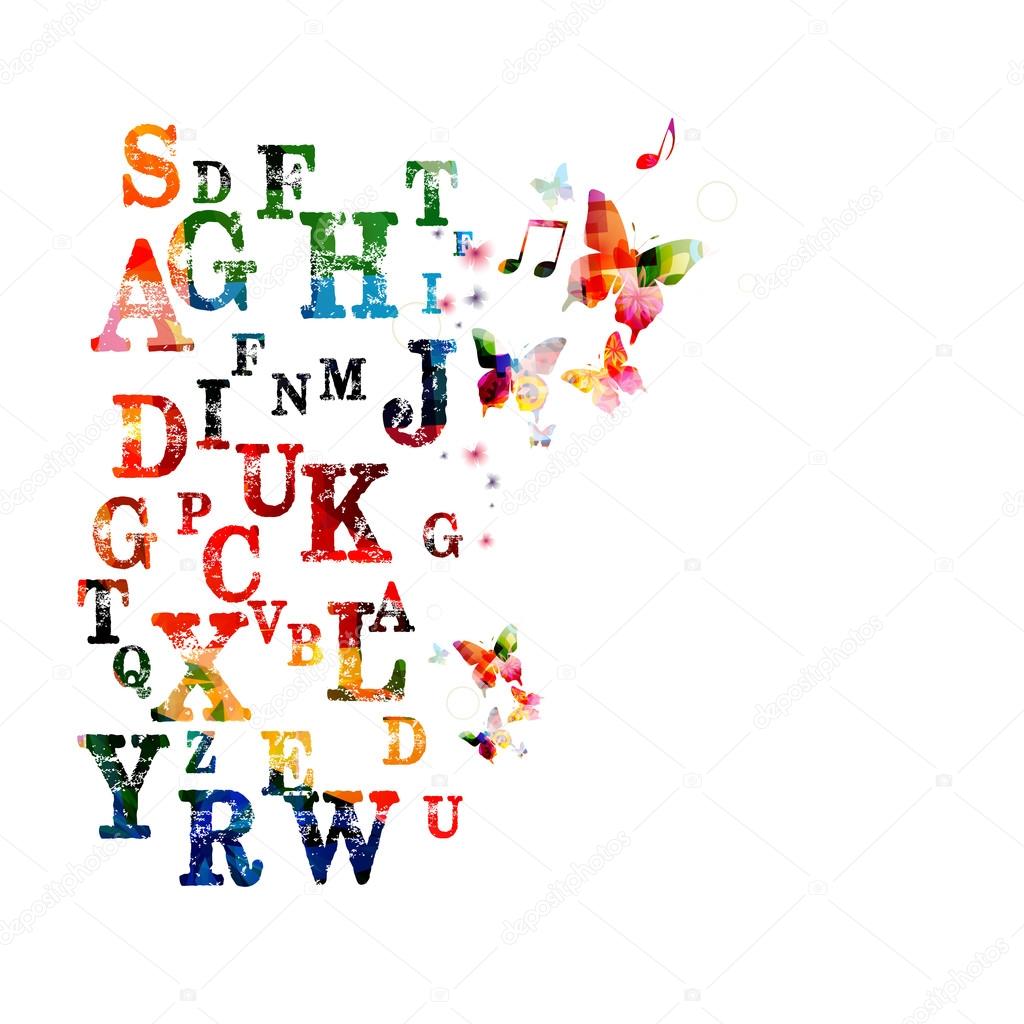 Colorful alphabet background Stock Vector Image by ©abstract412 #109918482