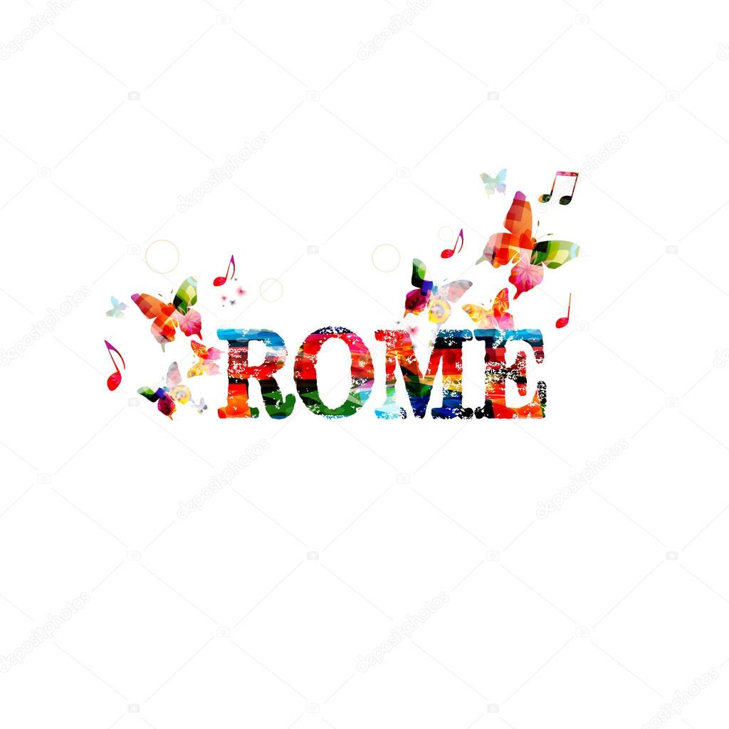 Colorful "ROME" background Stock Vector Image by ©abstract412 #109919440