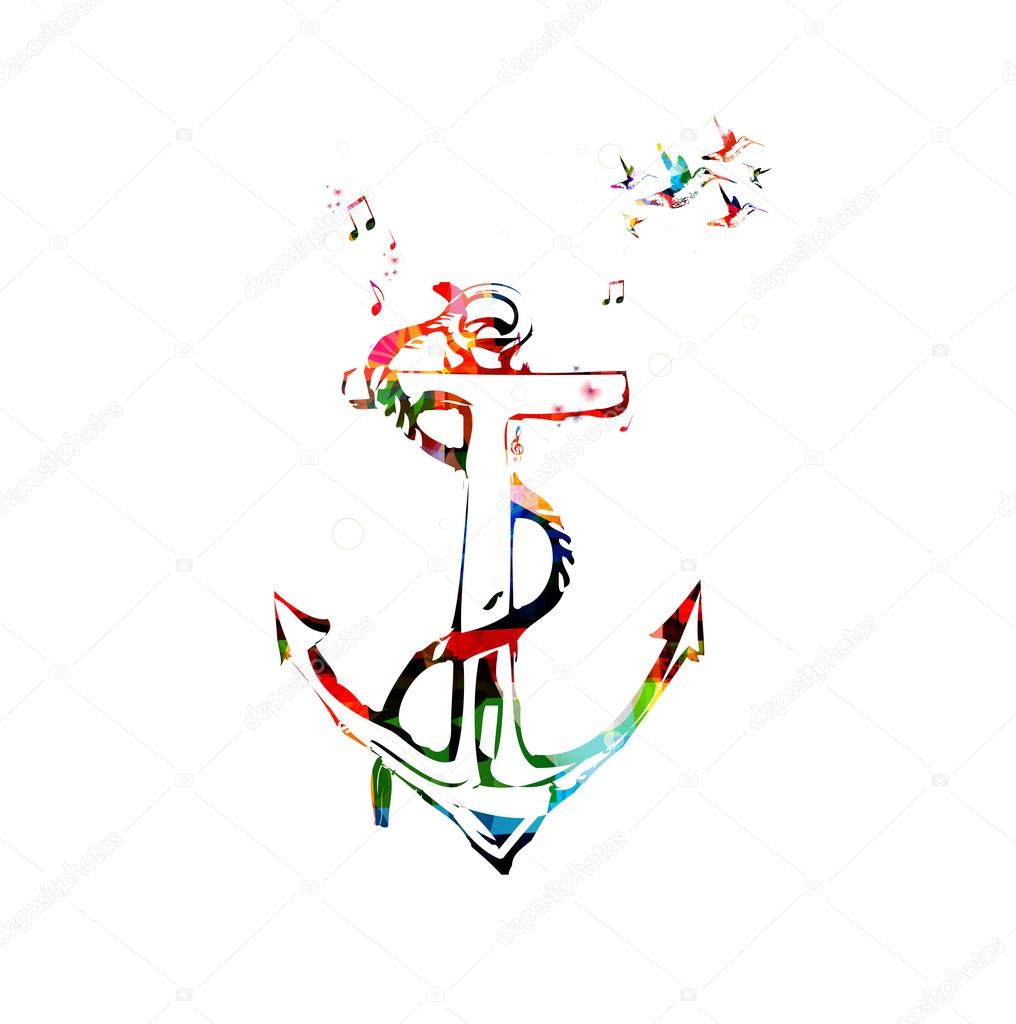 Colorful Anchor Wallpaper