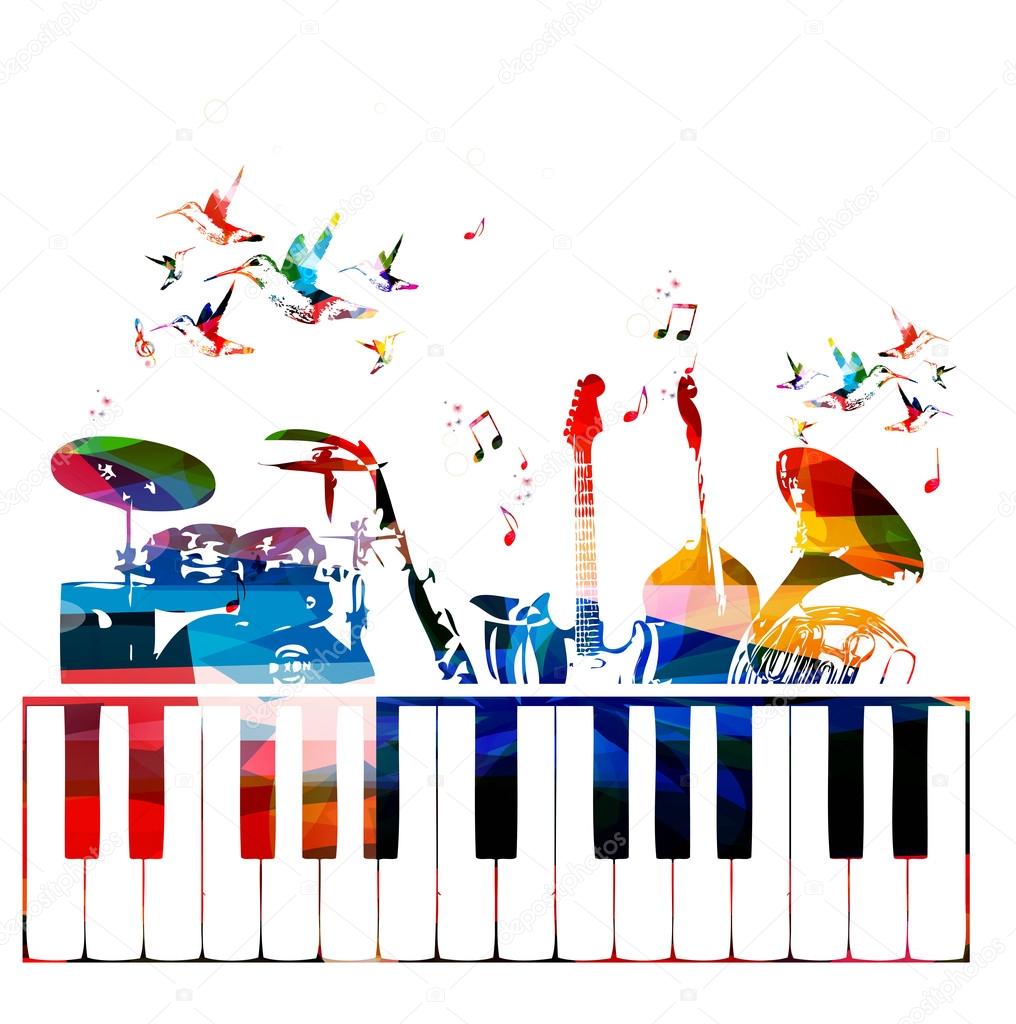 Colorful music instruments Stock Vector Image by ©abstract412 #110642180