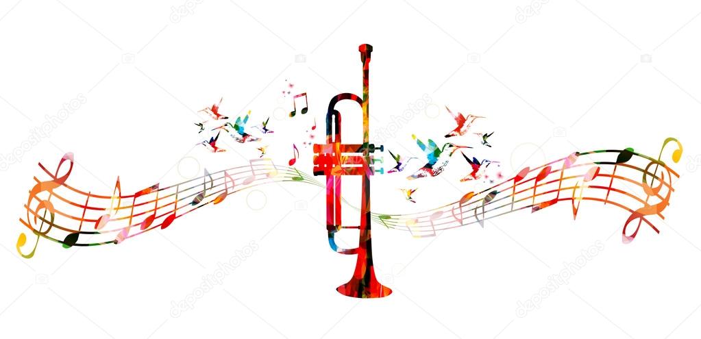 Colorful trumpet design Stock Vector Image by ©abstract412 #110643278