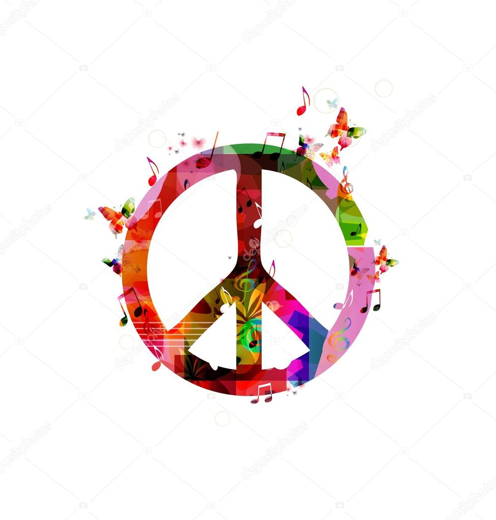 Colorful peace sign. Stock Vector by ©abstract412 110649390 Colorful peace sign. Stock Vector by ©abstract412 110649390