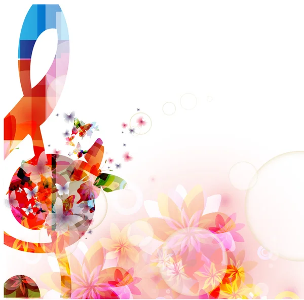 Music Background Colorful Clef Music Notes Vector Illustration Design ...