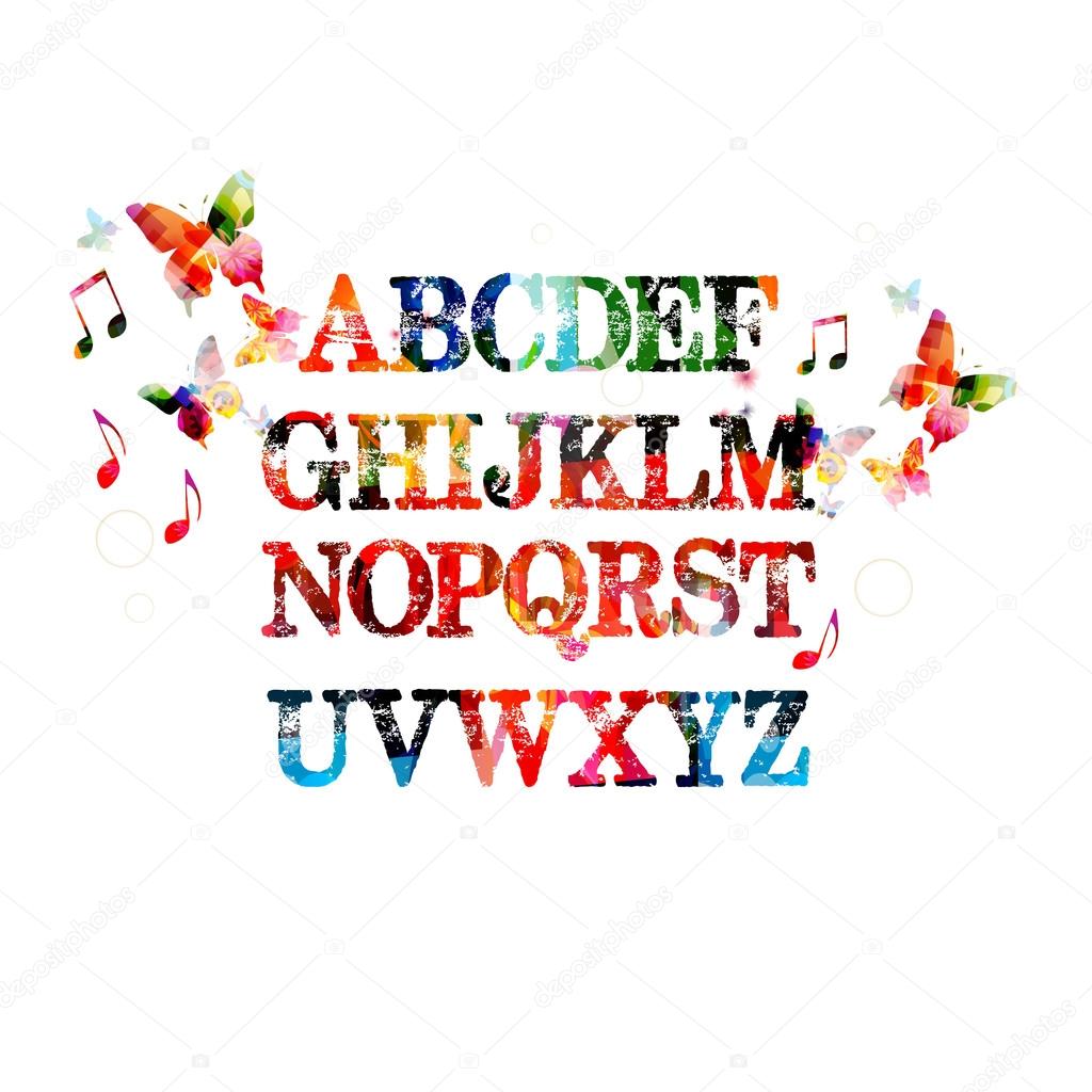 Colorful alphabet background Stock Vector by ©abstract412 110651486