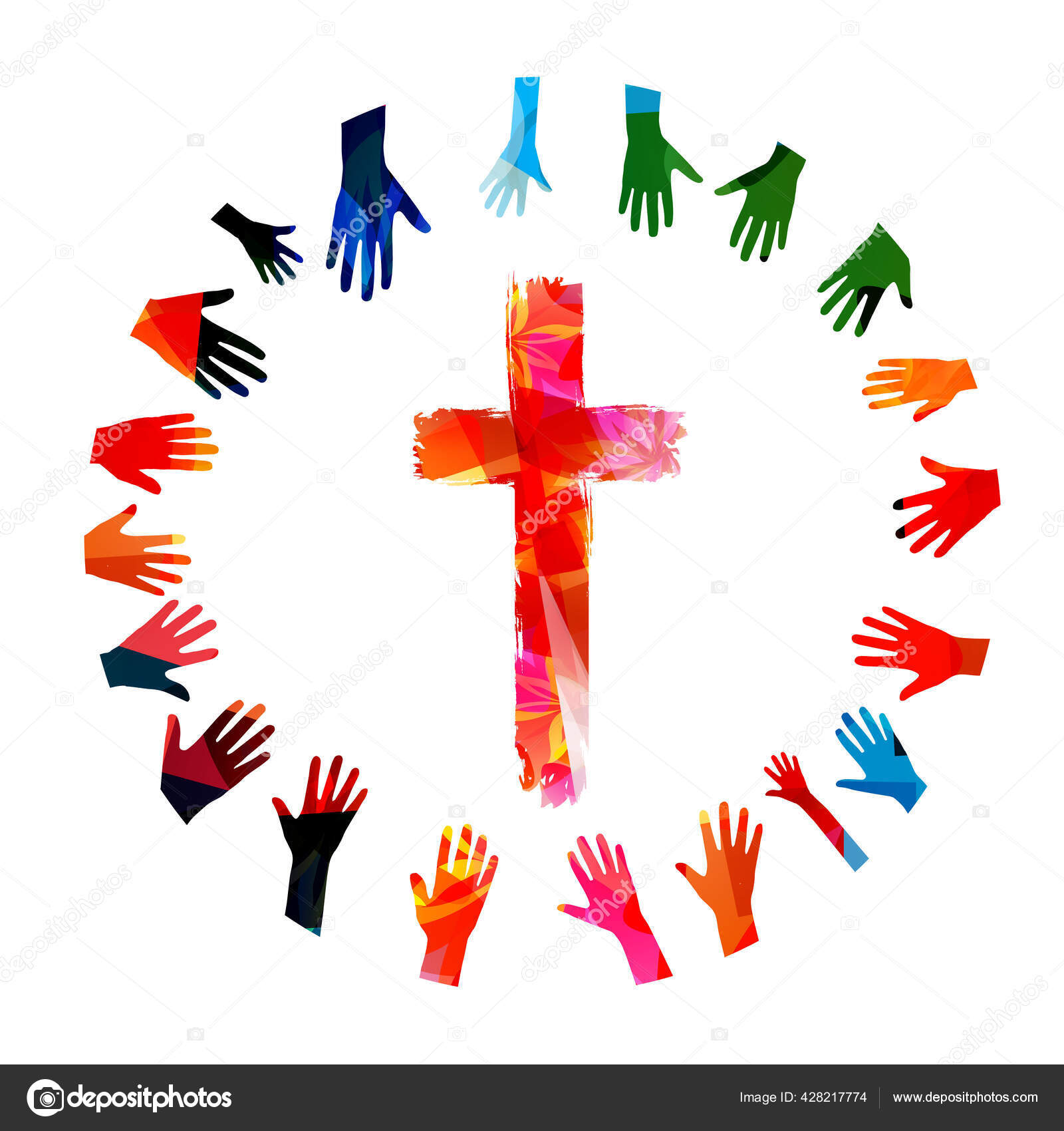 Colorful Cross Clipart