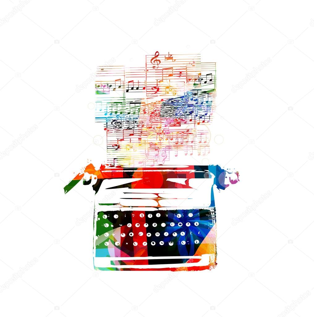 Creative writing on typing machine — Stock Vector © abstract412 #73413963