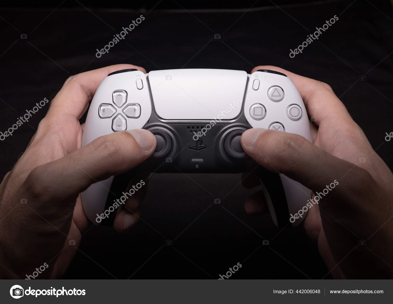 Playstation Controller Man Hands 14Th Jan 2021 Sao Paulo Brazil — Stock ...