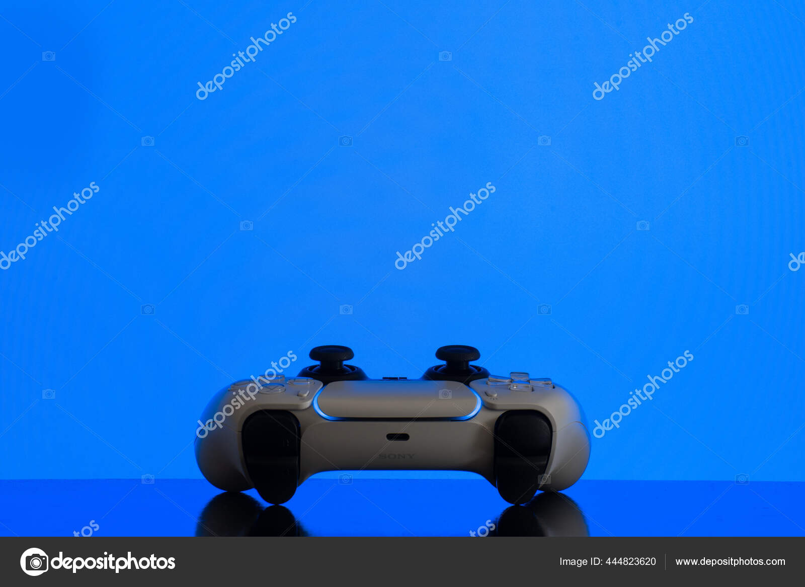 Playstation Dual Sense Controller Isolated Blue Background 26Th Jan ...