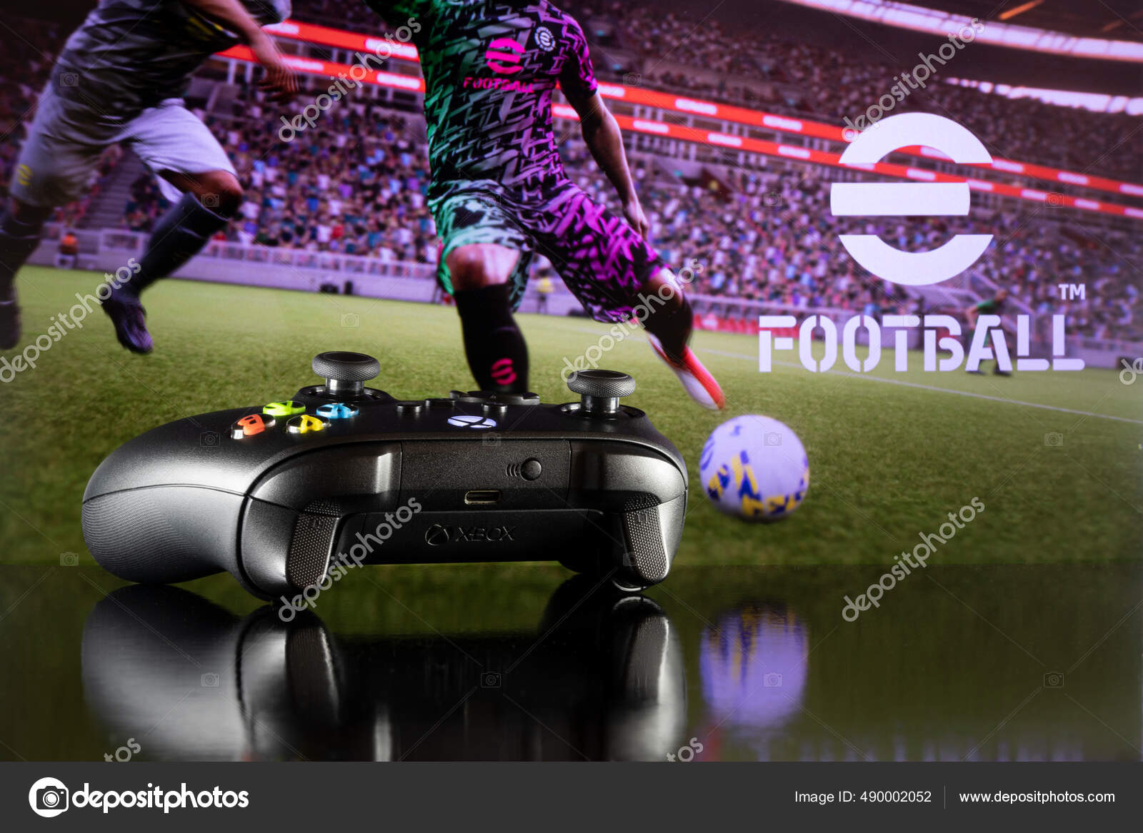 Xbox Controller Efootball Logo Background 26Th Jul 2021 Sao Paulo ...