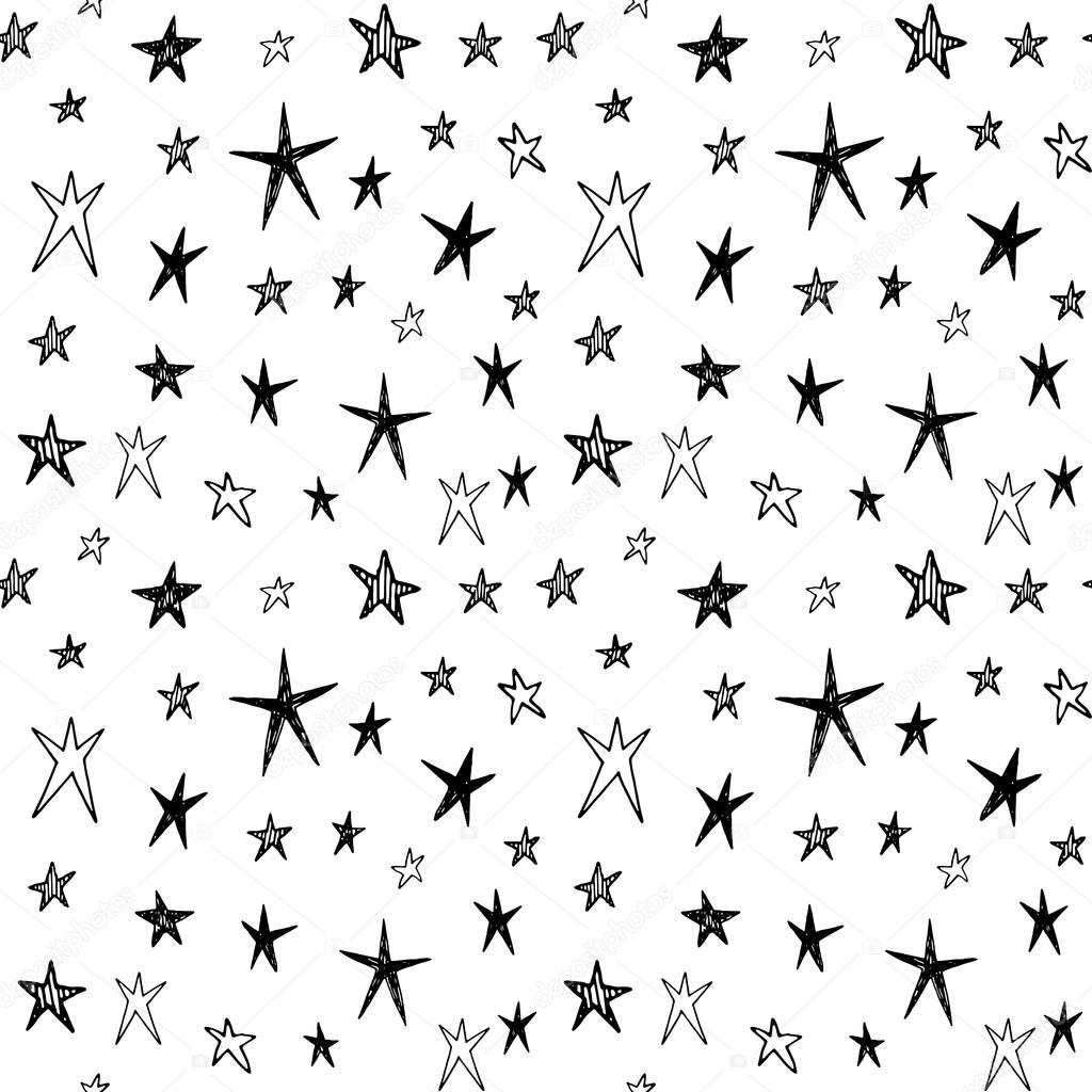 Pattern with doodle stars and spots ⬇ Vector Image by © Teploleta ...