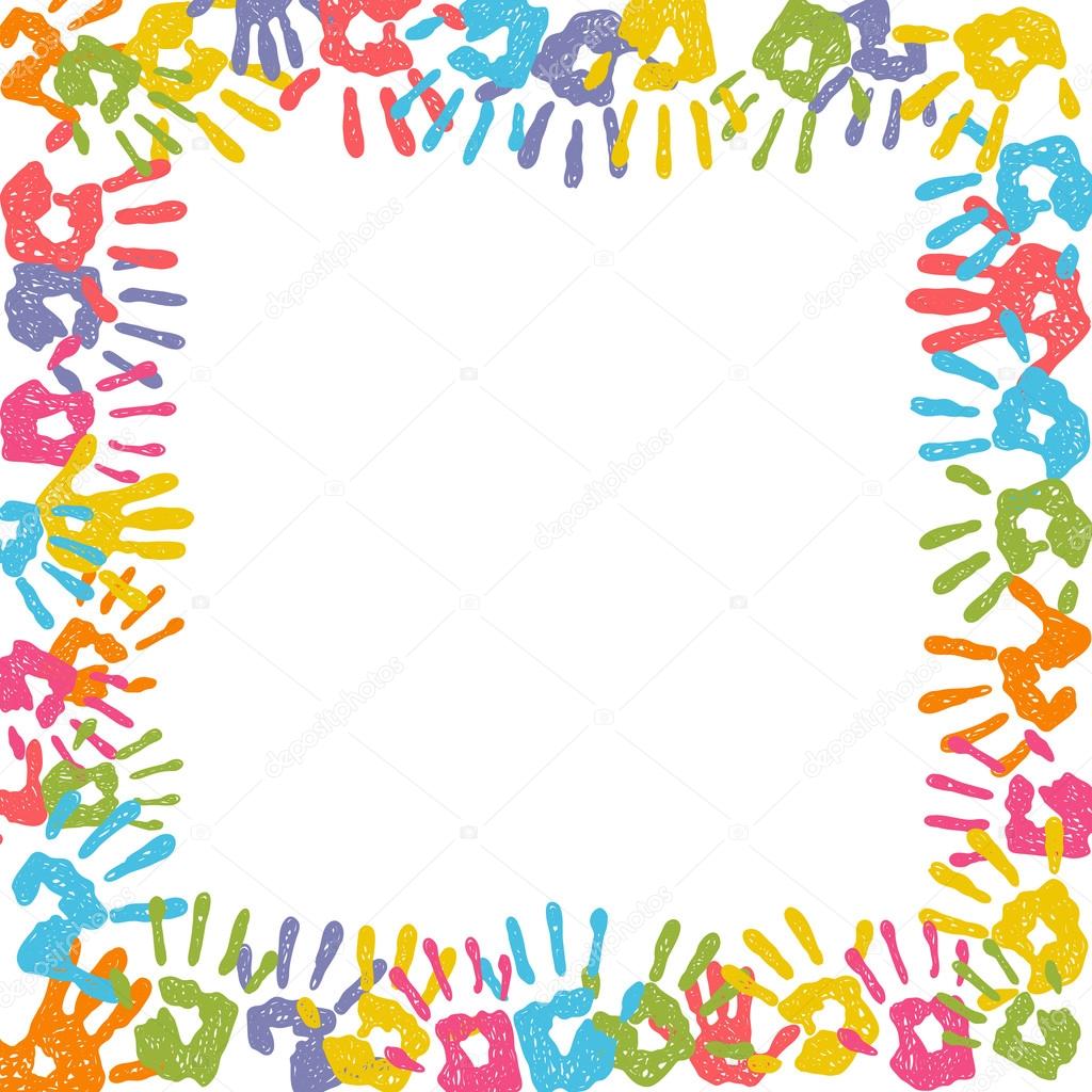 Kids Handprint Border