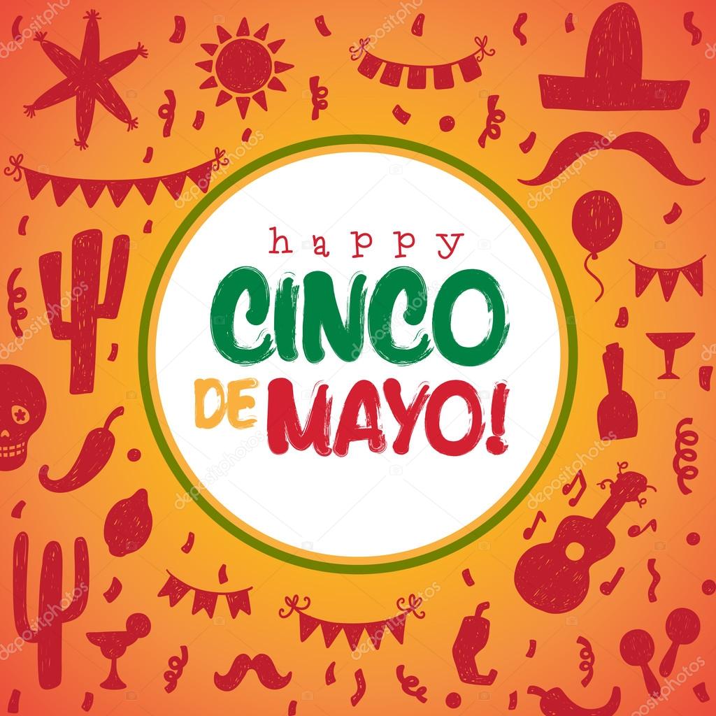 Happy Cinco De Mayo card Stock Vector by ©Teploleta 107218350
