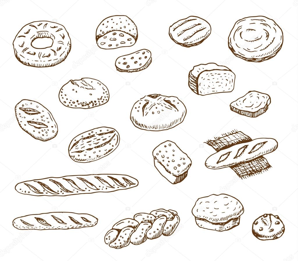 Hand drawn bread Stock Vector Image by ©Teploleta #73364055