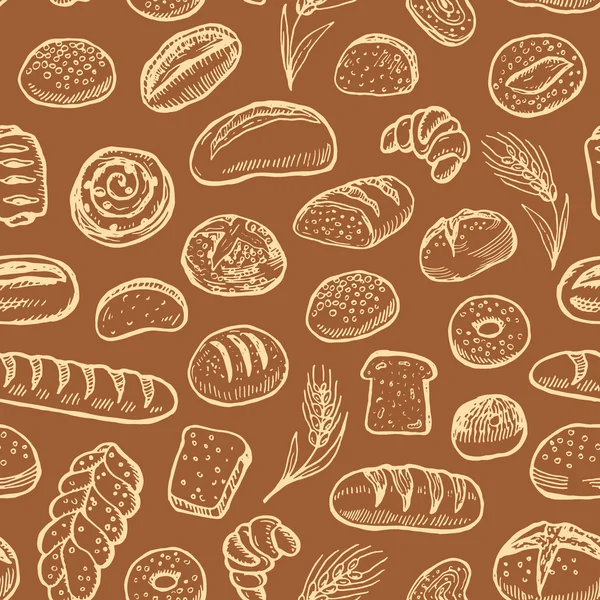 Hand drawn bakery pattern Stock Vector by ©Teploleta 75802887