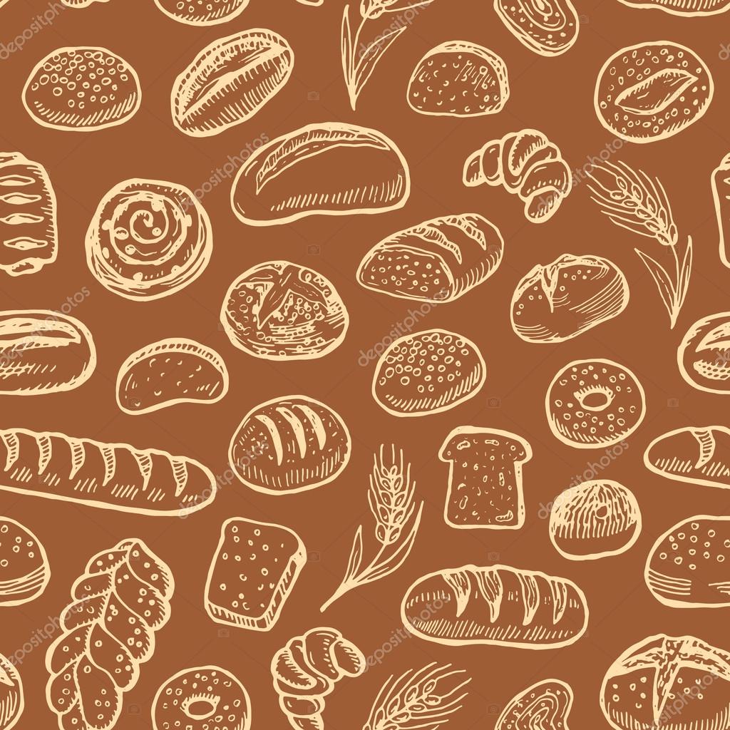 Hand drawn bakery pattern. Stock Vector Image by ©Teploleta #78036874