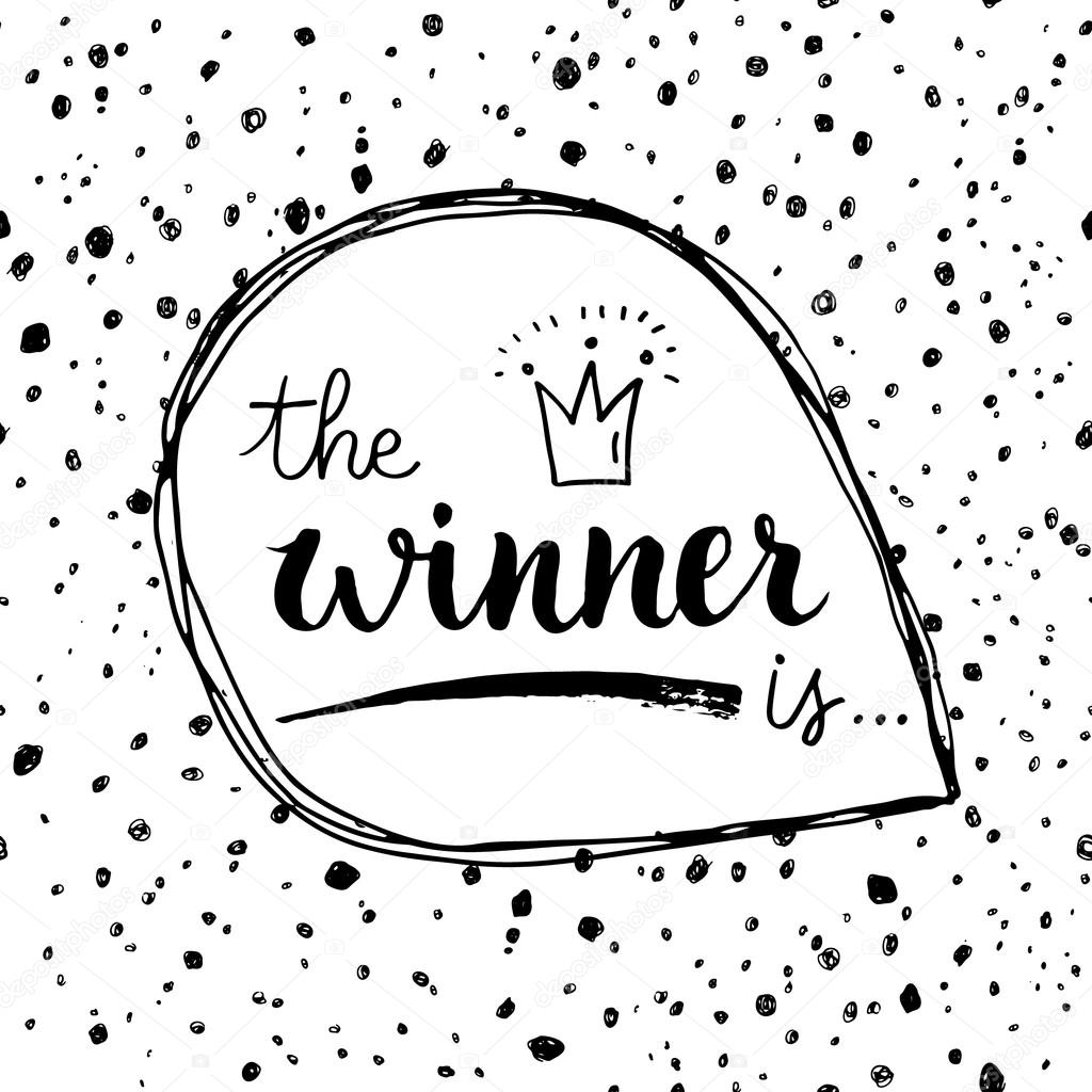 The winner is... calligraphic quote Stock Vector Image by ©Teploleta ...
