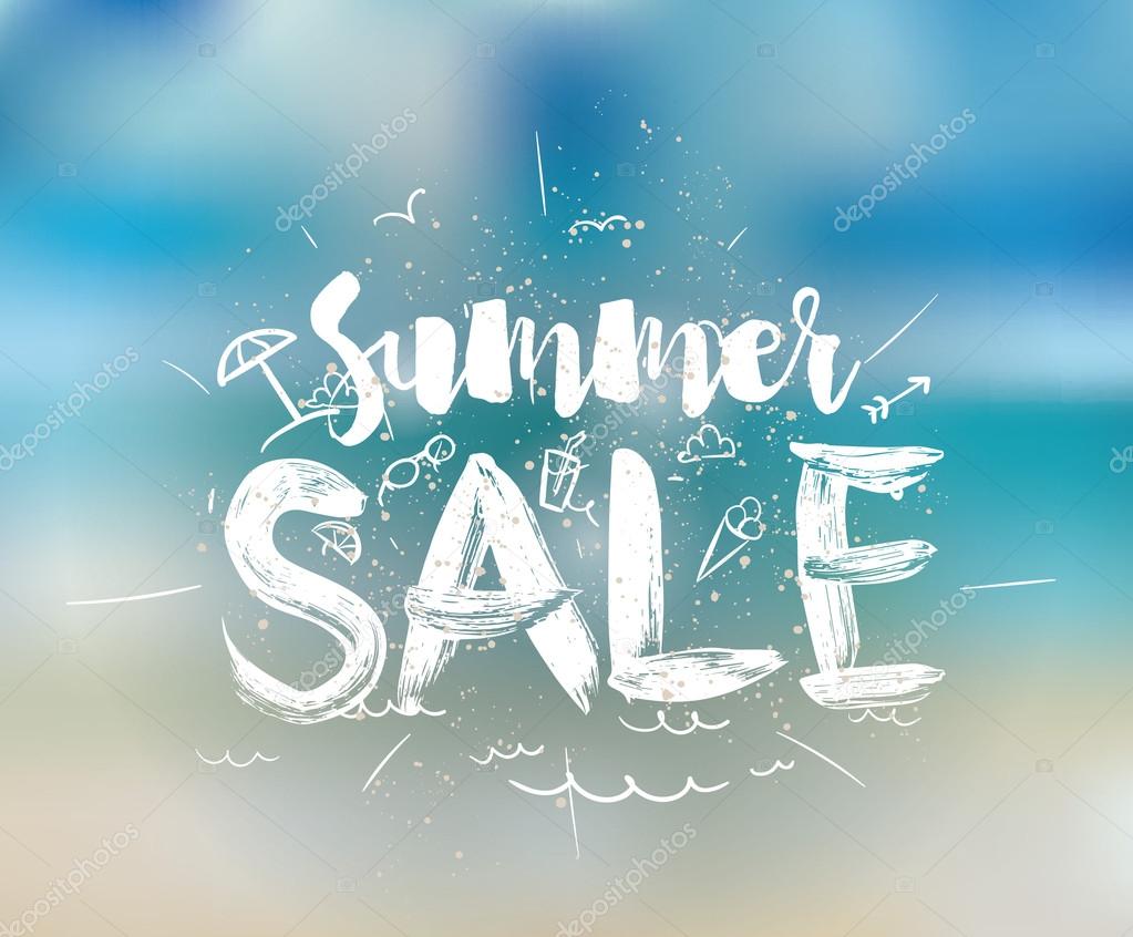 Sale. Drawn lettering. Vector typography. Stock Vector Image by ©pa3 ...