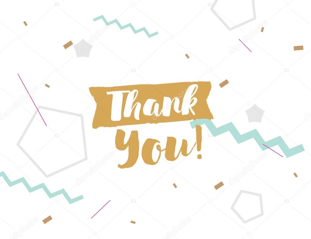 Thank you text on abstract background Stock Vector Image by ©pa3 #117630914