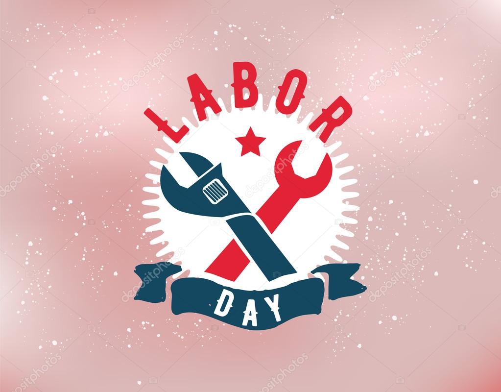 Happy Labor day emblems Stock Vector Image by ©pa3 #119921740